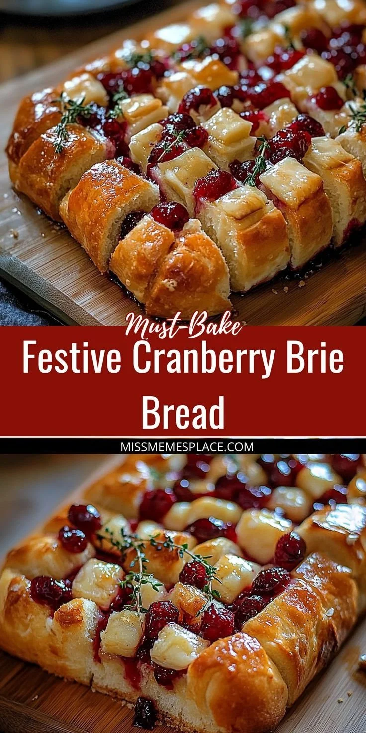 Easy Festive Cranberry Brie Pull-Apart Bread : Your Next Crowd-Pleaser